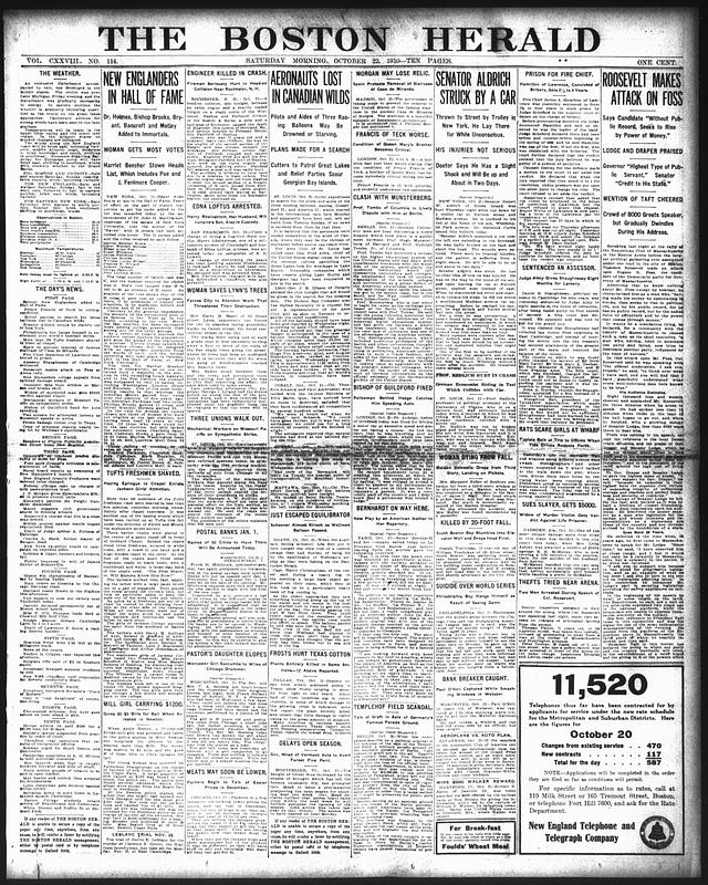 The Boston Herald. October 22, 1910 - Digital Commonwealth