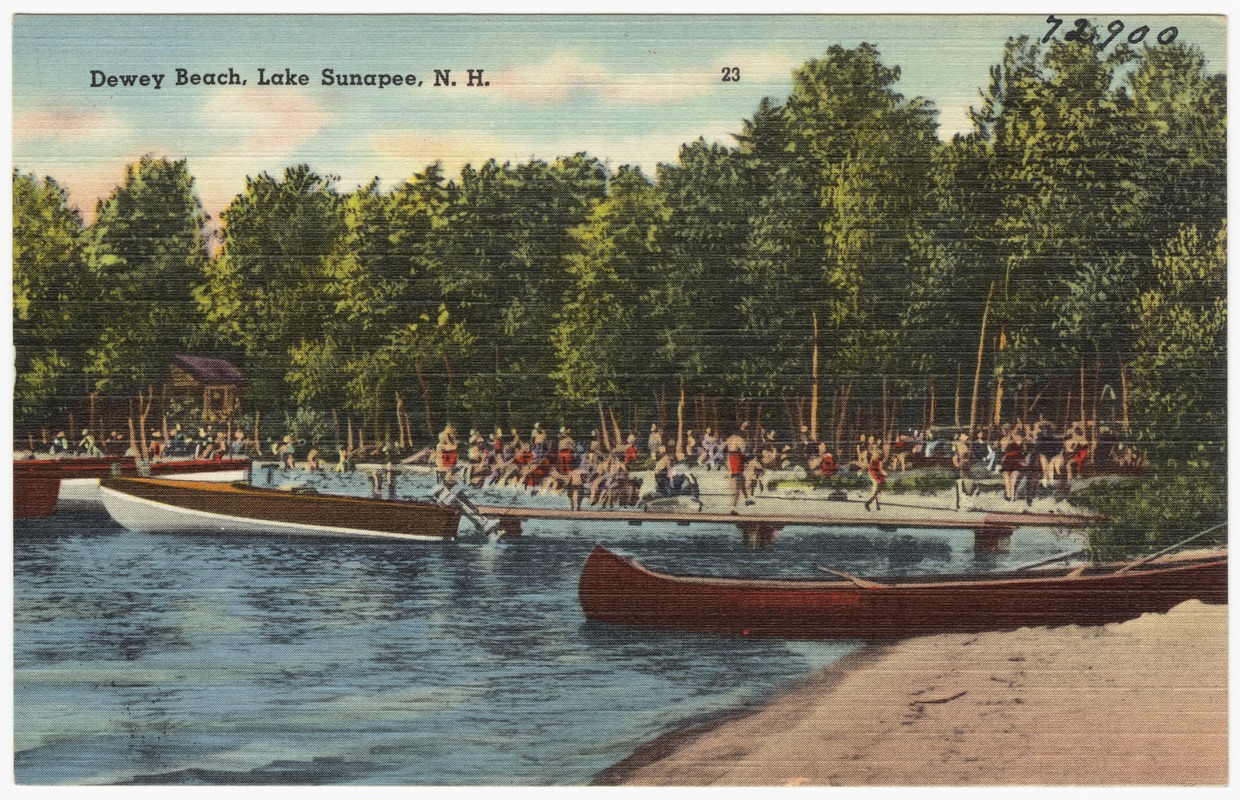 Dewey Beach, Lake Sunapee, N.H. - Digital Commonwealth