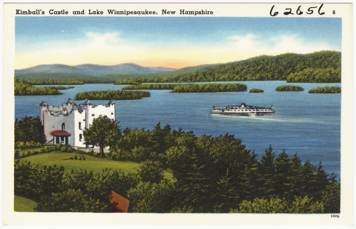 Kimball's Castle and Lake Winnipesaukee, New Hampshire - Digital ...