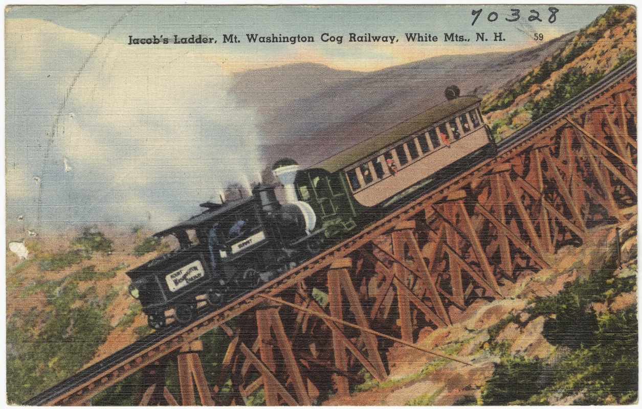 Jacob's Ladder, Mt. Washington Cog Railway, White Mts., N.H. - Digital ...