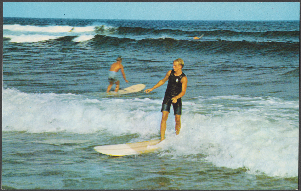 Two men surfing - Digital Commonwealth
