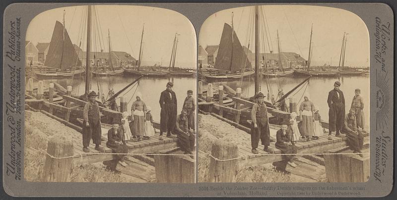 Beside the Zuider Zee - fisherman's wharf, Volendam, Holland - Digital ...