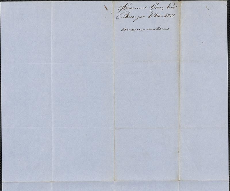 Samuel Cony to George Coffin, 6 November 1848 - Digital Commonwealth