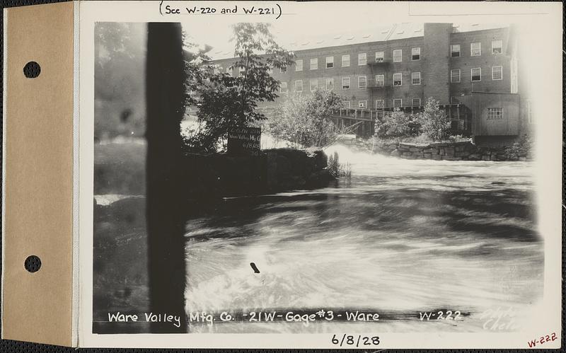 Ware Valley Manufacturing Co., 21W, Gage #3, Ware, Mass., Jun. 8, 1928 ...