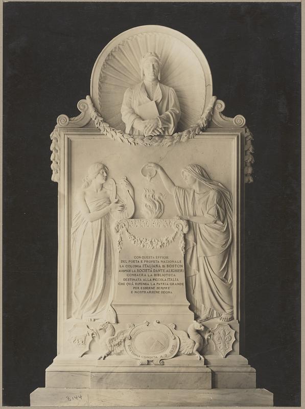Luciano Campisi. Tablet in honor of Dante Alighieri, North End Branch ...