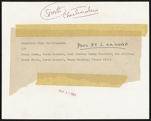 Braintree High cheerleaders Susan Oberg, Susan Kormann, Lexi Parker ...