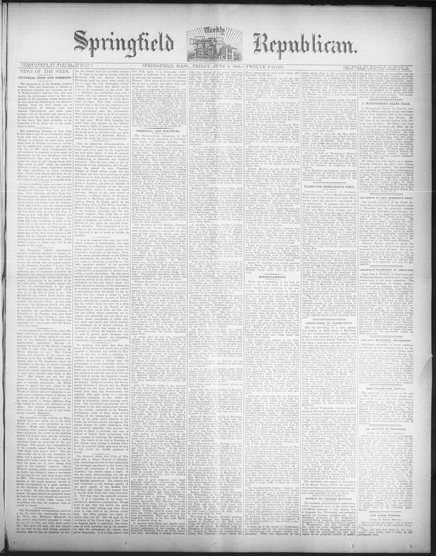 Springfield Weekly Republican. June 09, 1905 - Digital Commonwealth