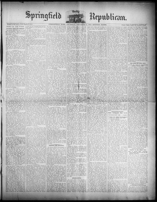 Springfield Weekly Republican - Digital Commonwealth