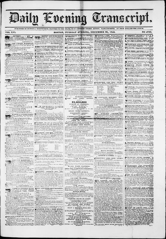 Daily Evening Transcript - Digital Commonwealth