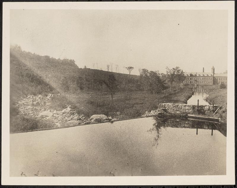 Old Berkshire Mill, dam and mill pond from bridge, 1890 - Digital ...