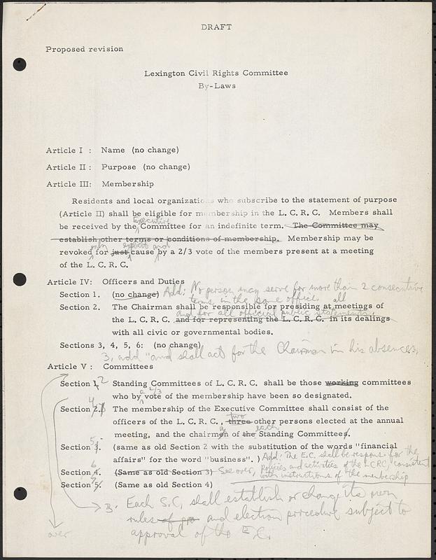 Draft of proposed revision for LCRC By-Laws Statement for the By-law ...