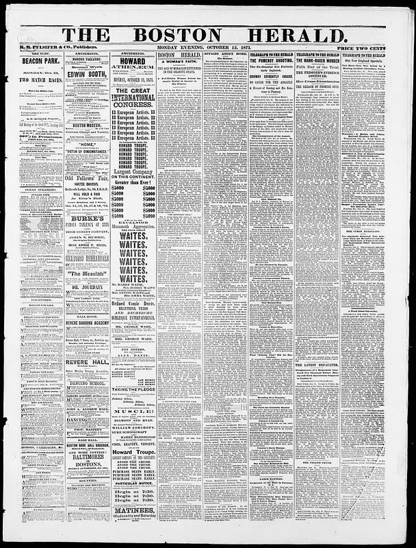 The Boston Herald. October 13, 1873 - Digital Commonwealth