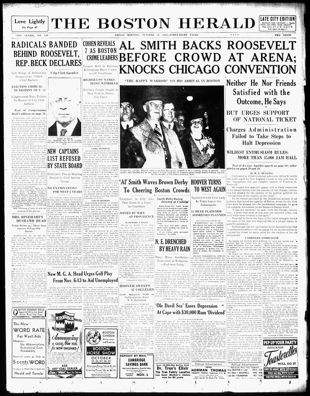 Boston Herald. October 28, 1932 - Digital Commonwealth