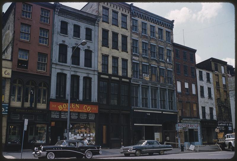 Row of city buildings, Philadelphia - Digital Commonwealth