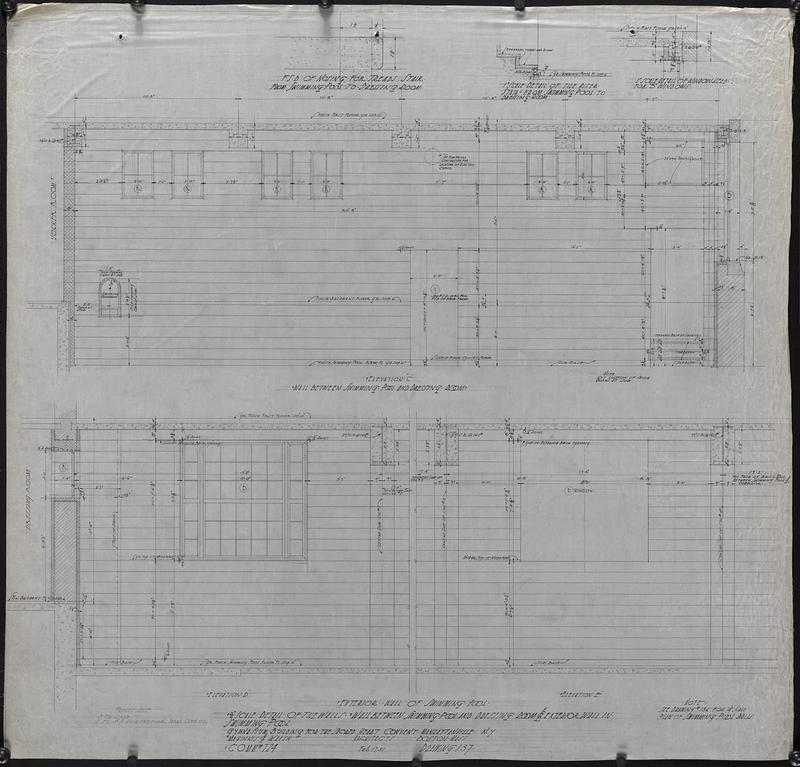 Three-quarter inch scale detail of tile walls - Digital Commonwealth
