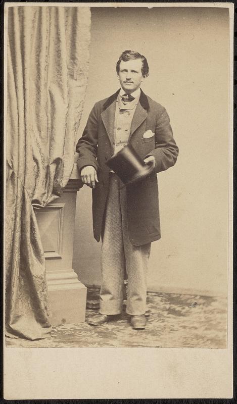 Portrait of a man with top hat - Digital Commonwealth