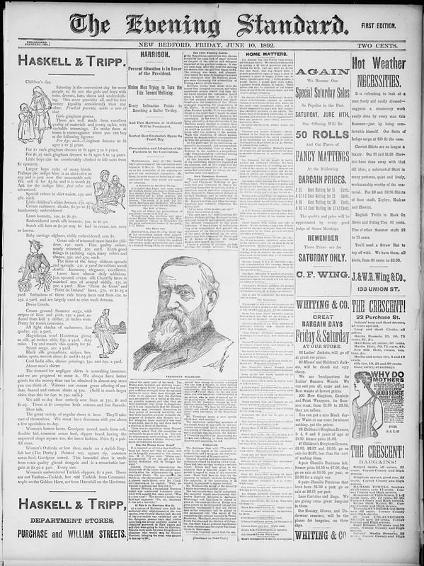 Evening Standard. June 10, 1892 - Digital Commonwealth