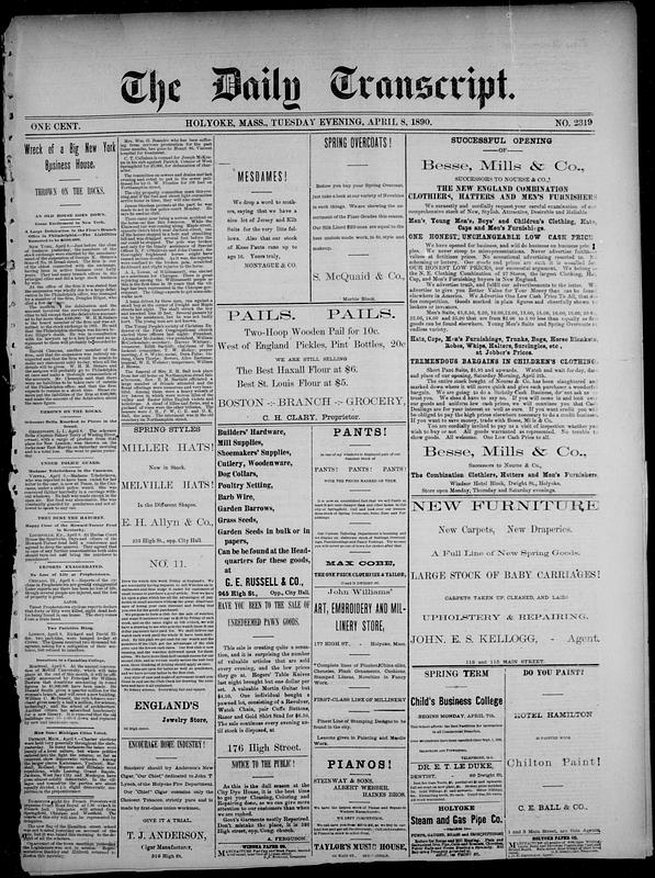 The Daily Transcript. April 08, 1890 - Digital Commonwealth