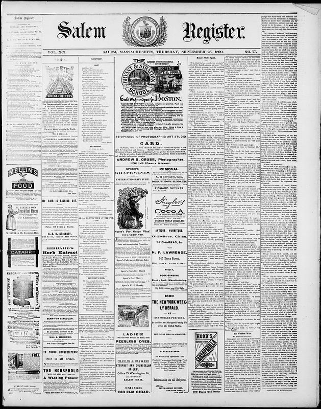 Salem Register. September 25, 1890 - Digital Commonwealth