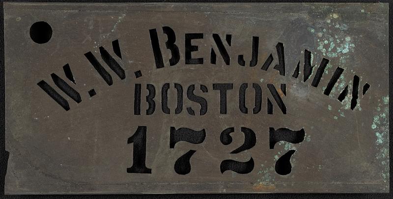 W.W. Benjamin Boston 1727 Fruit Merchant Shipping Stencil - Digital ...