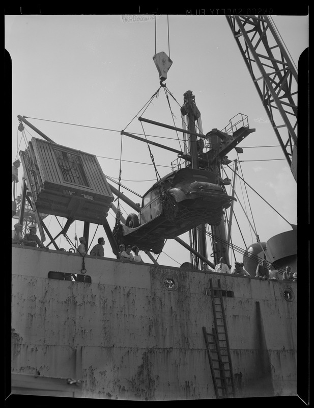 Hermann Goering's car arrives from Germany - Digital Commonwealth