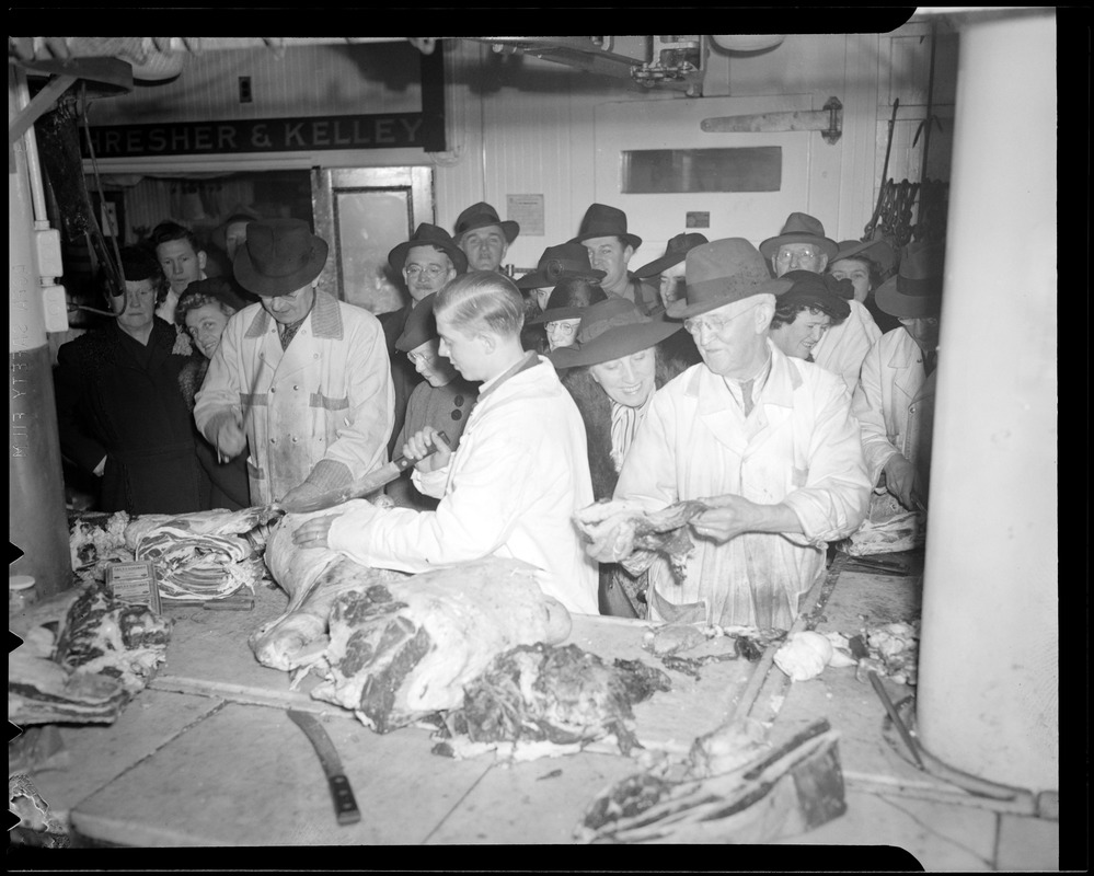 WWII: Meat shortage, Mr. Kelley Faneuil Market - Digital Commonwealth