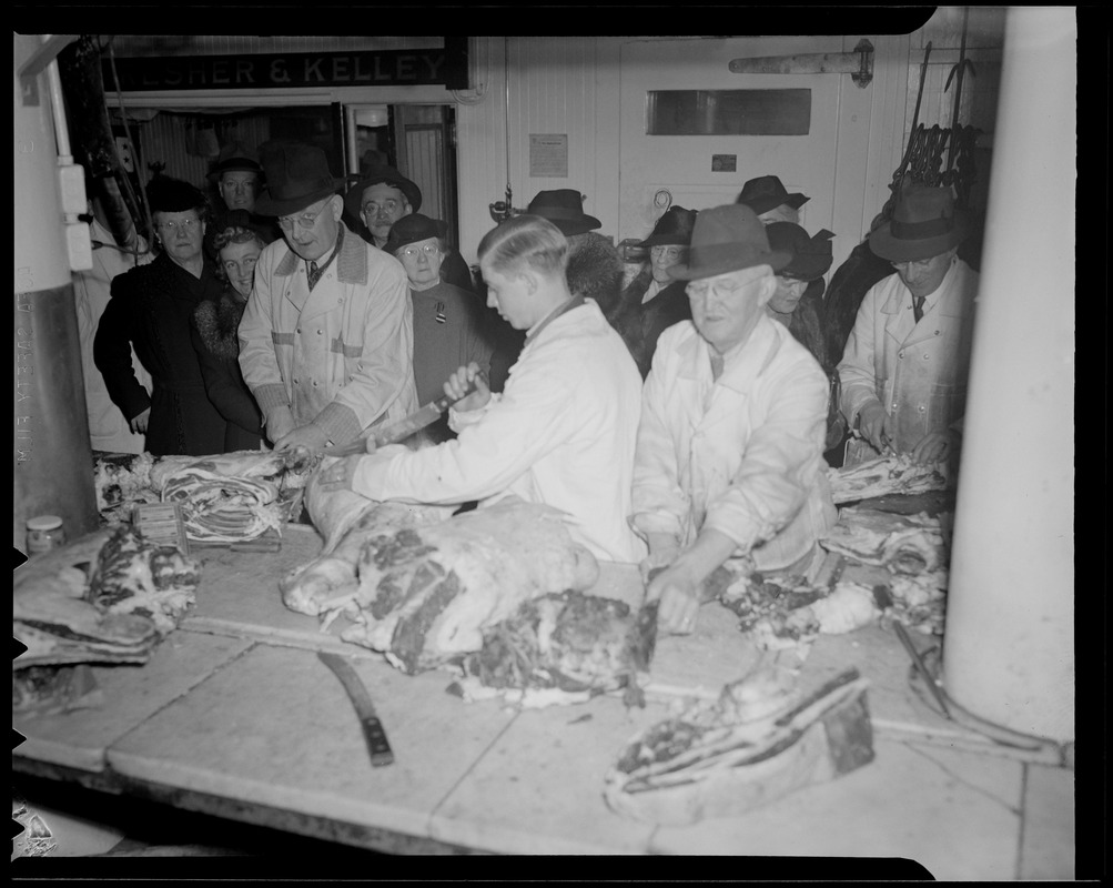 WWII: Meat shortage, Mr. Kelley Faneuil Market - Digital Commonwealth