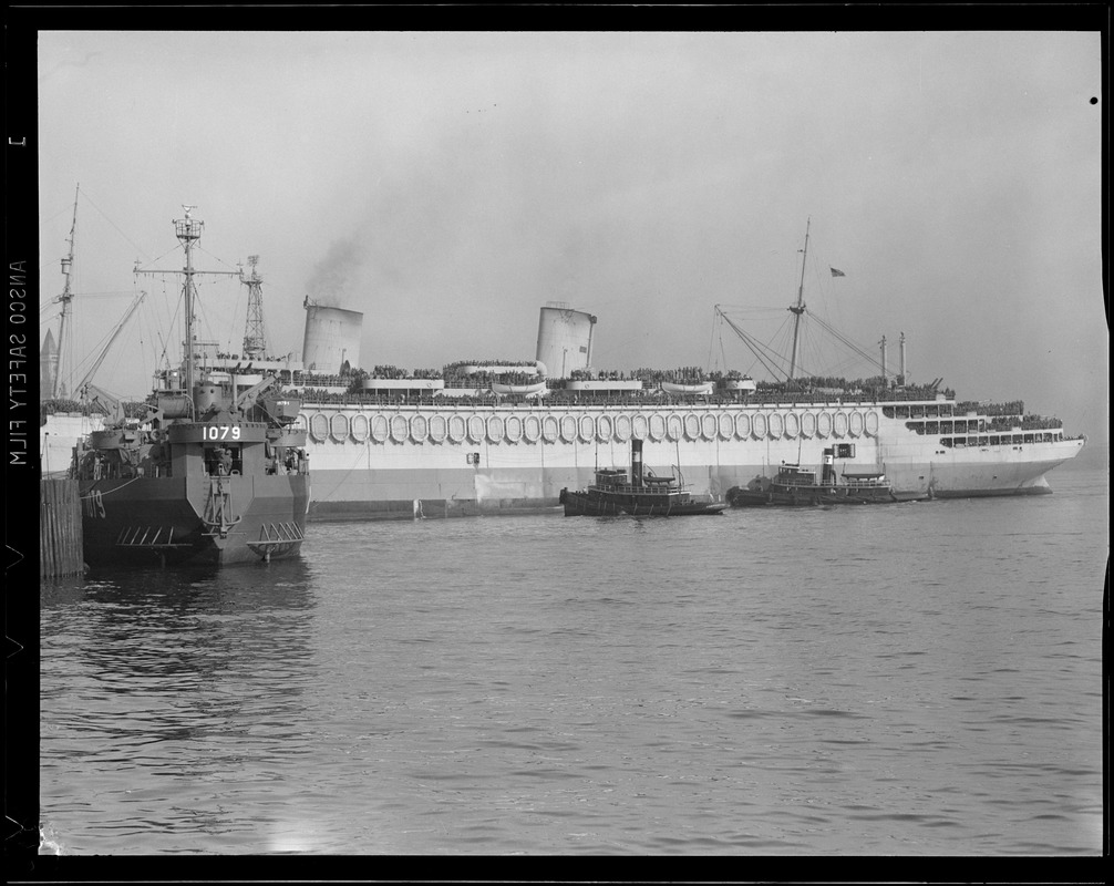 WWII: Troopship USS Wakefield arrives in Boston - Digital Commonwealth