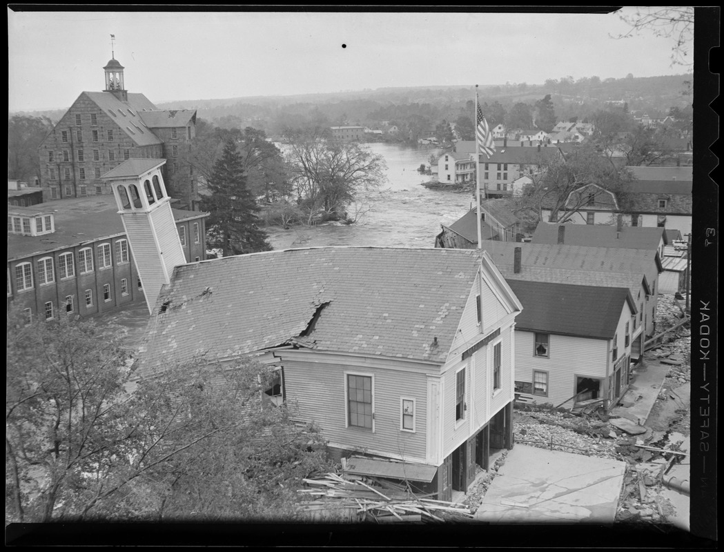 Ware fire department collapses, Hurricane of 38 - Digital Commonwealth