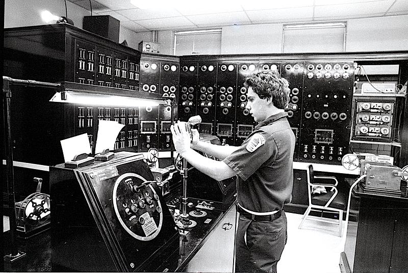 Fire Alarm Operator Richie Smith dispatching apparatus to a call ...