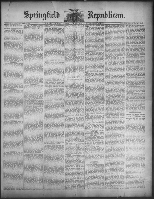 Springfield Weekly Republican - Digital Commonwealth