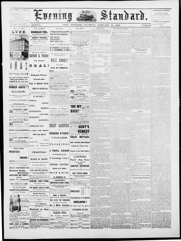 Evening Standard. January 21, 1879 - Digital Commonwealth