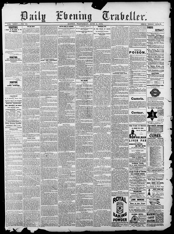 Daily Evening Traveller. June 04, 1879 - Digital Commonwealth