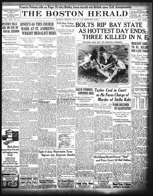Boston Herald. July 14, 1927 - Digital Commonwealth