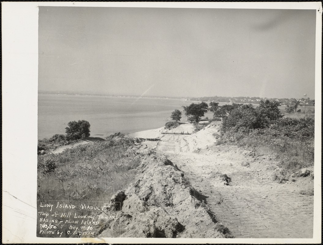 Top of hill looking toward basins - Moon Island - Digital Commonwealth