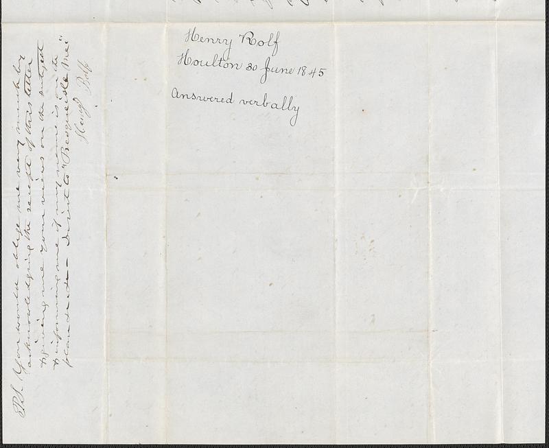 Henry Roolf to George Coffin, 30 June 1845 - Digital Commonwealth