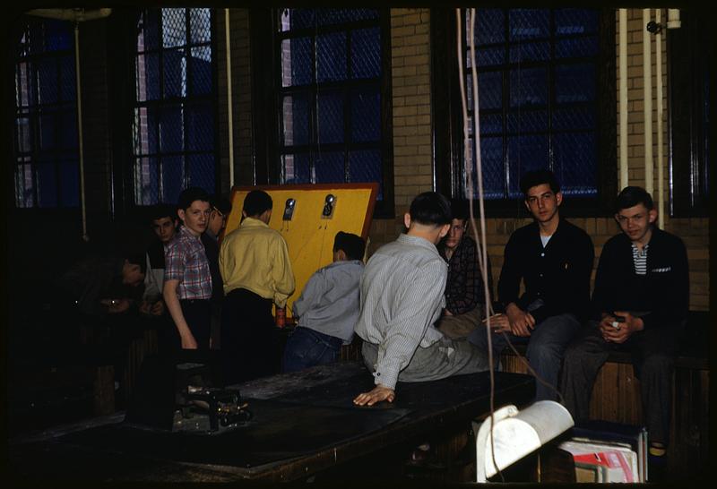 Boys in shop, 2nd grade, Southern Junior High - Digital Commonwealth