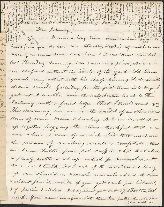 Letter from Zadoc Long to John D. Long, January 21, 1867 - Digital ...