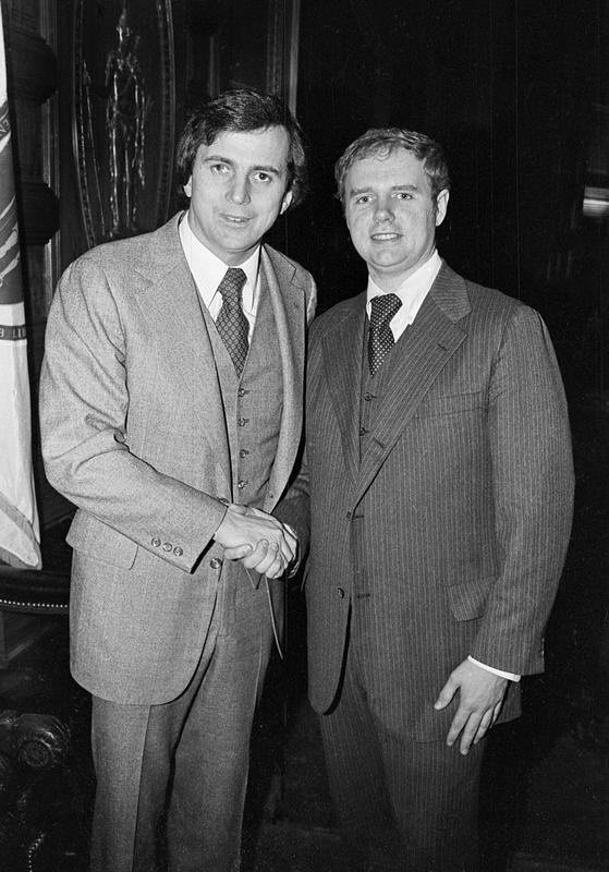 Unidentified man and State Rep. Richie Voke - Digital Commonwealth