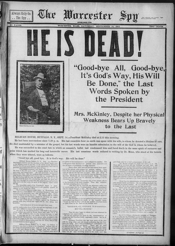 The Worcester Spy. September 14, 1901 - Digital Commonwealth