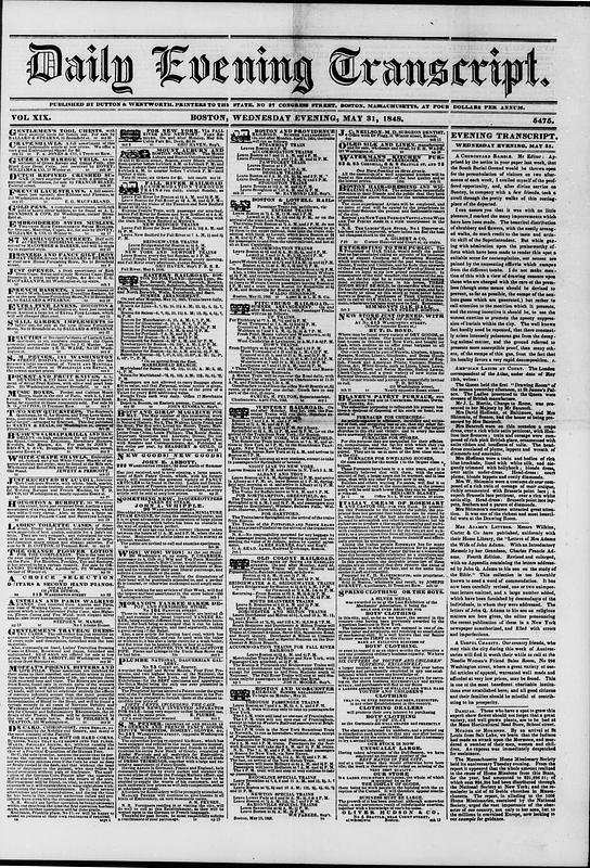 Daily Evening Transcript - Digital Commonwealth
