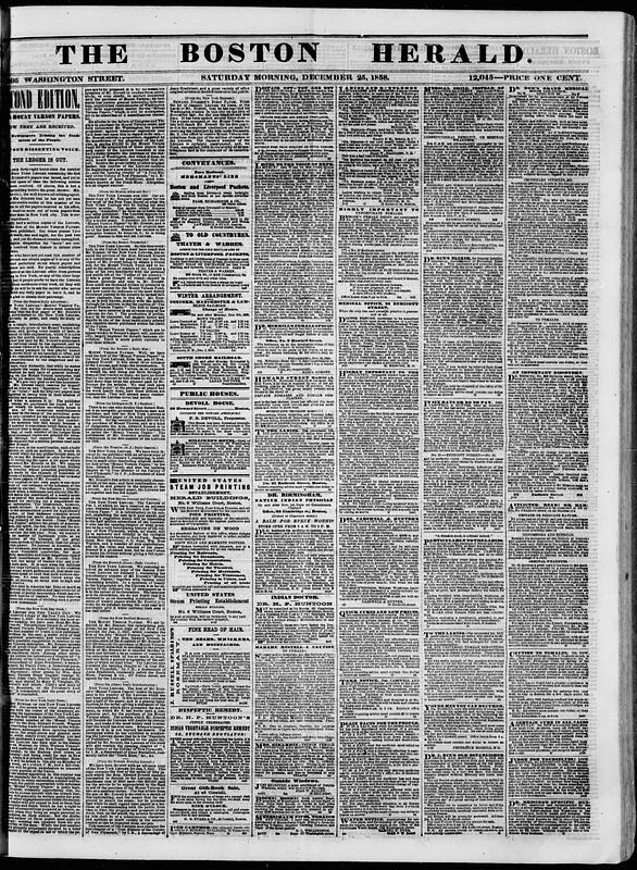 The Boston Herald. December 25, 1858 - Digital Commonwealth