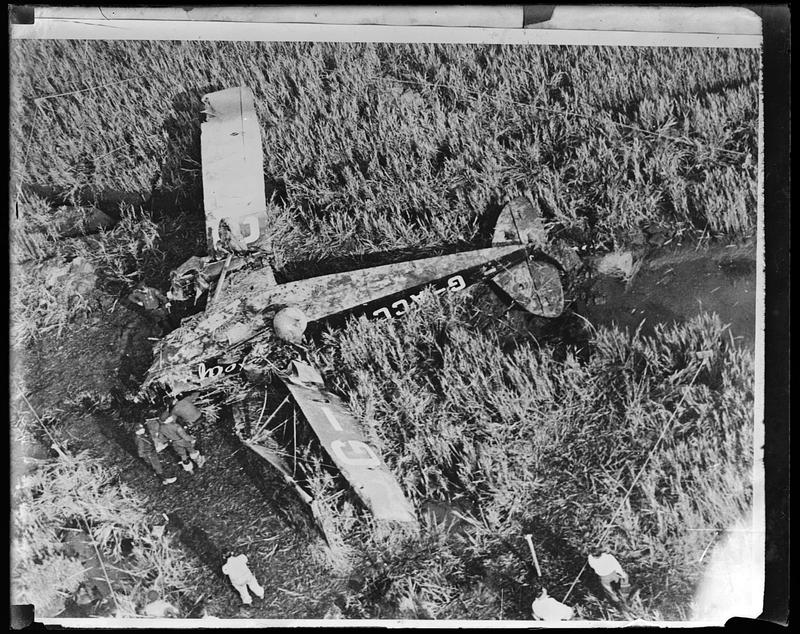 Crashed airplane G-ACCV - Digital Commonwealth