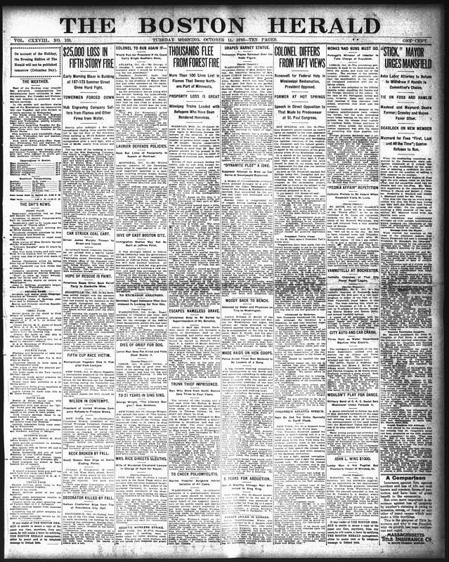 The Boston Herald. October 11, 1910 - Digital Commonwealth