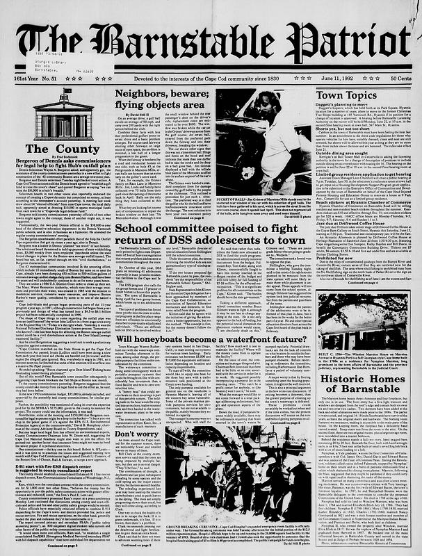 Barnstable Patriot. June 11, 1992 - Digital Commonwealth