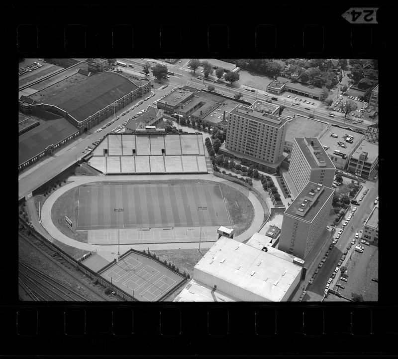 Boston University field and West Campus, Charles River, Boston ...