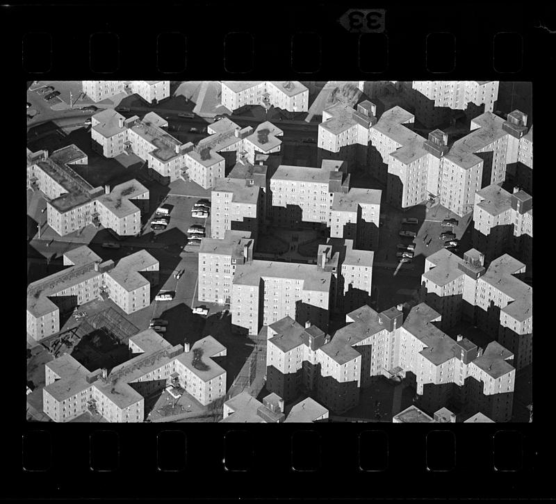 Columbia Point housing project aerial, Boston - Digital Commonwealth