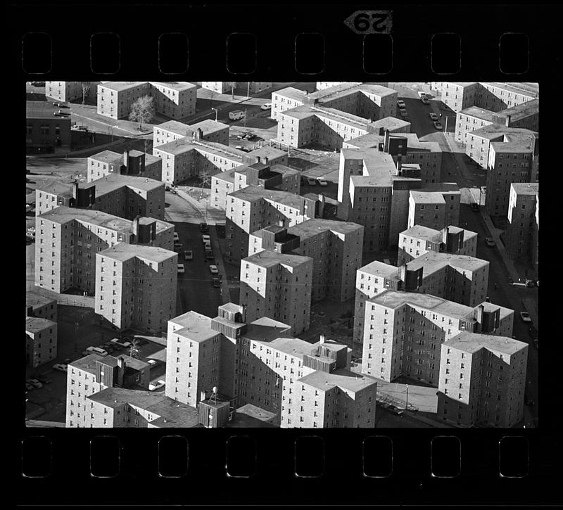 Columbia Point housing project aerial, Boston - Digital Commonwealth