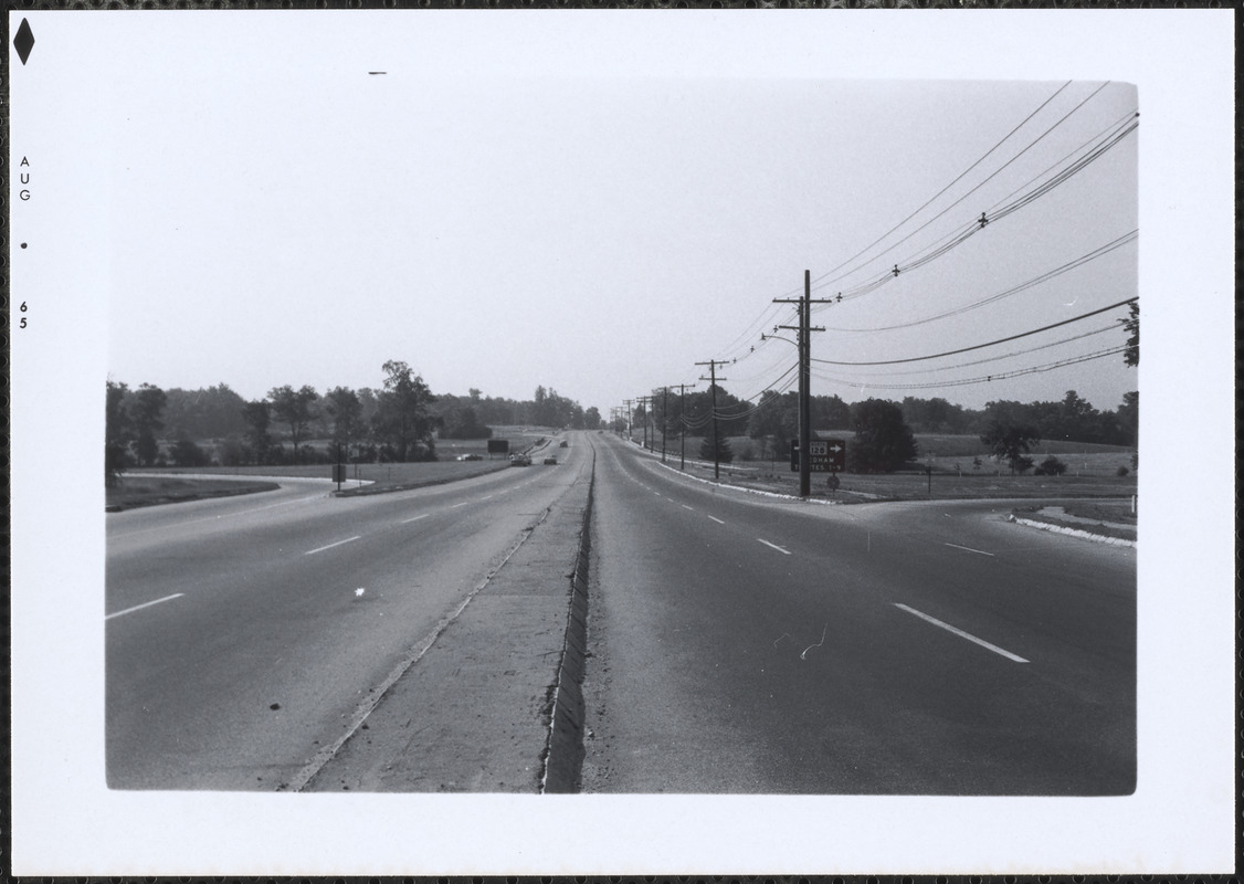 Rte. 138 looking south from Rte. 128 junction, at Great Blue Hill ...
