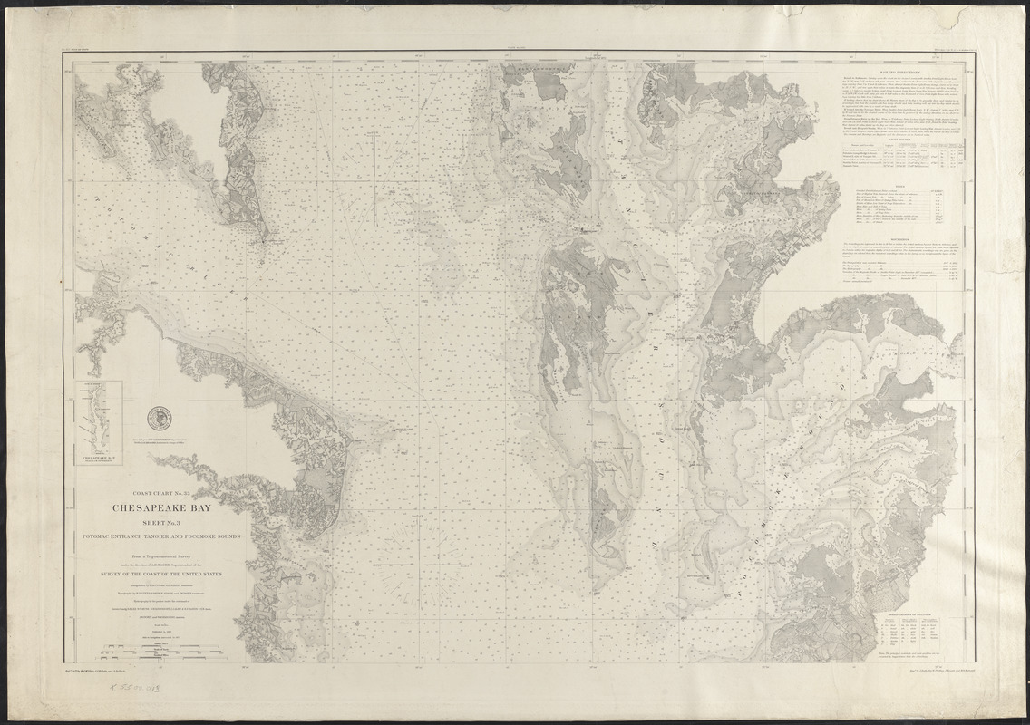 Chesapeake Bay, sheet no. 3, Potomac entrance, Tangier and Pocomoke ...